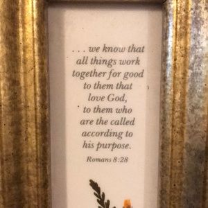 Other | Vintage Desk Bible Verse Reminder In Frame | Poshmark